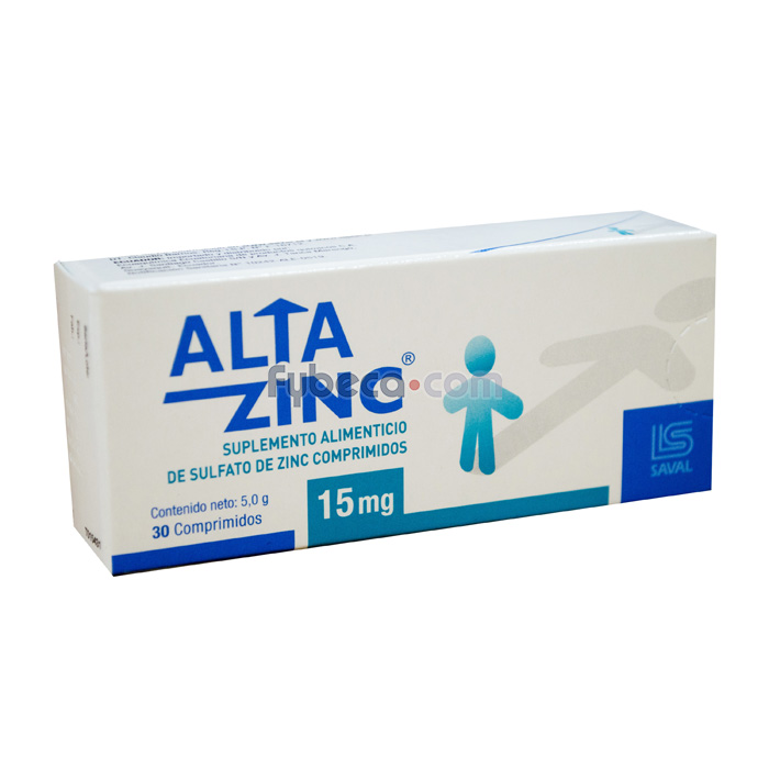 Altazinc Comprimidos 15 Mg C/30 Suelta | Fybeca