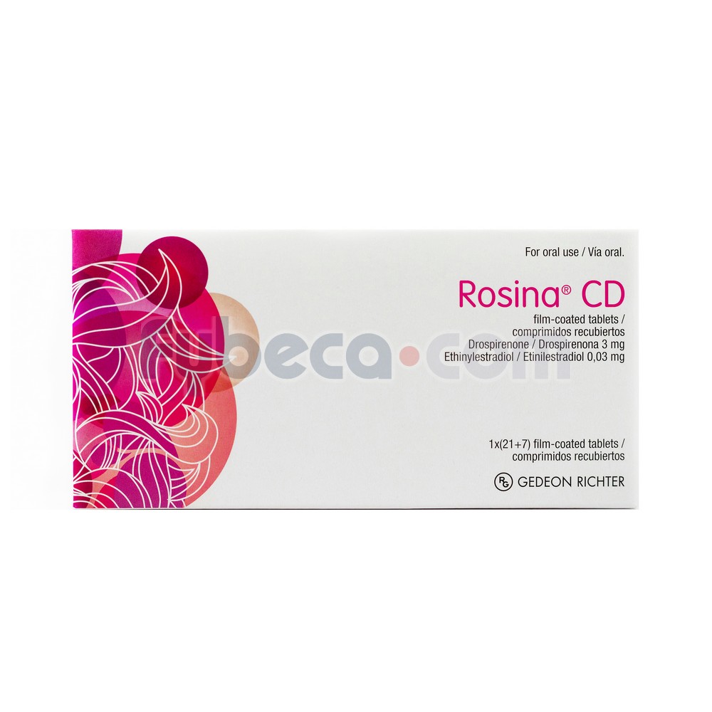 Rosina Cd Comprimidos Recubiertos 3Mg/0.03Mg Caja | Fybeca