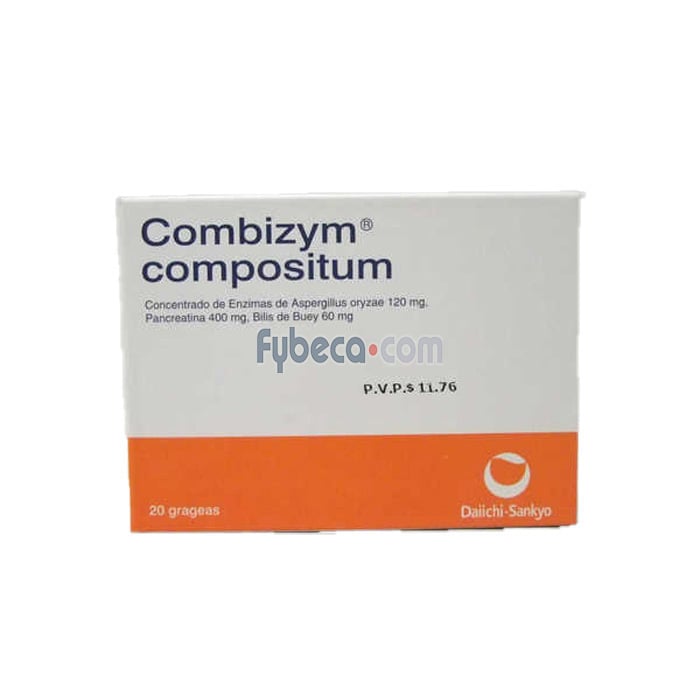 Combizym Compositum Grageas | Fybeca