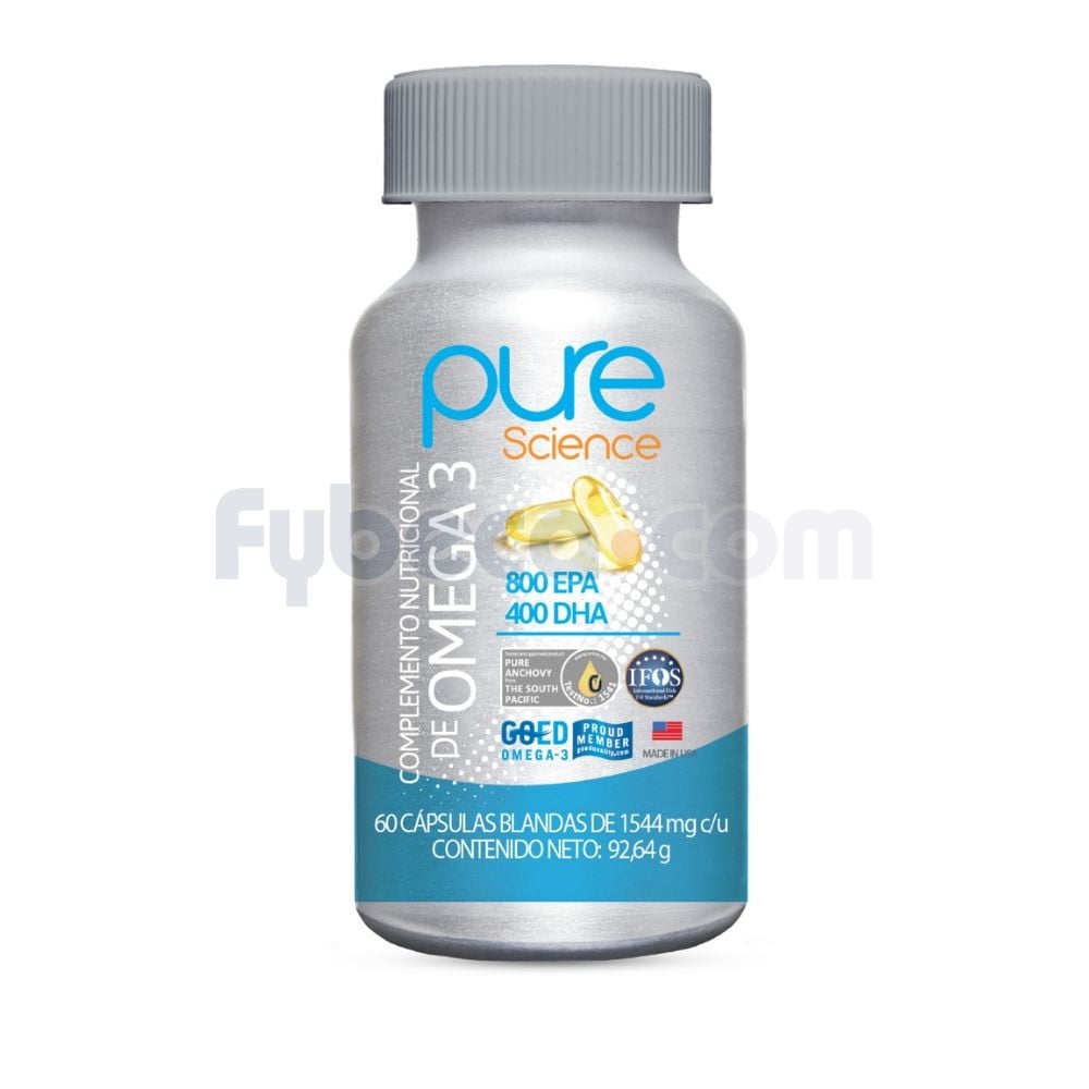 Omega 3 800 Epa 400 Dha 60 Cápsulas Frasco Unidad | Fybeca