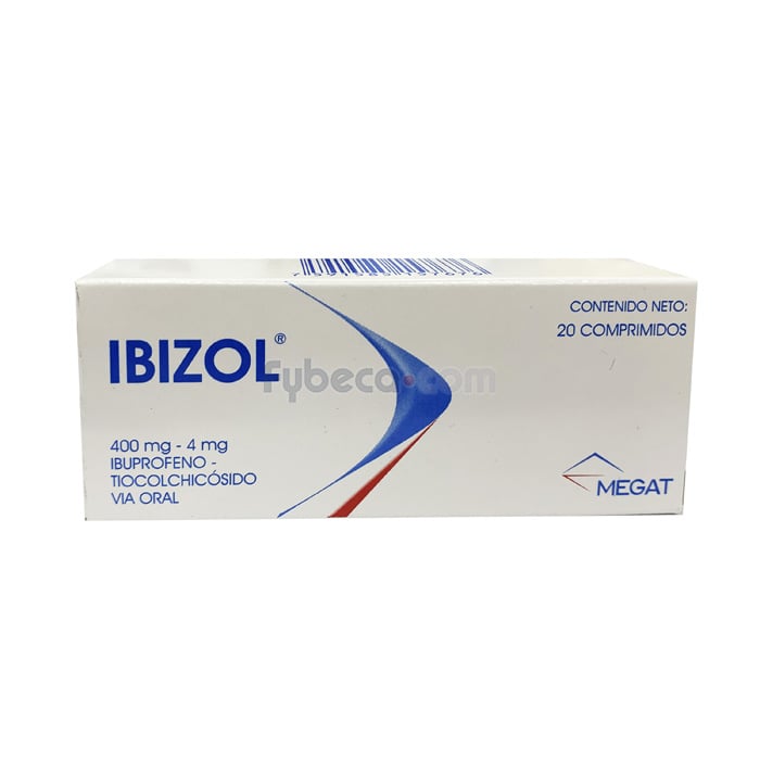 Ibizol Tabletas 400 Mg/4 Mg C/20 Suelta | Fybeca