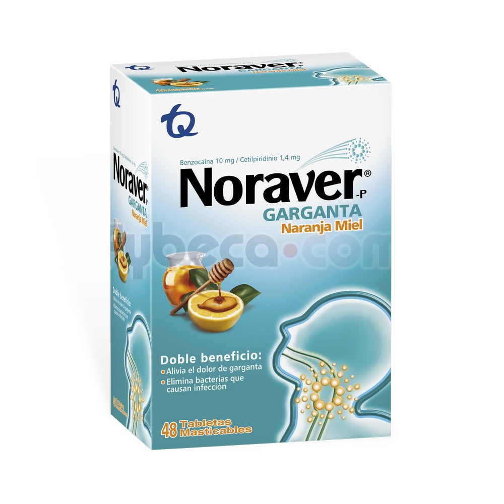 Noraver Tabs. Naranja Miel C/12 | Fybeca