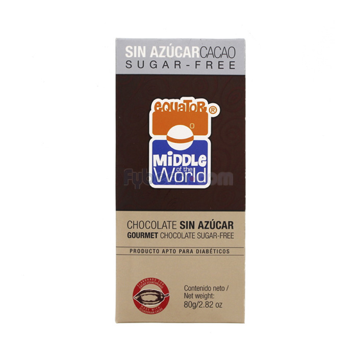 Chocolate Equator Sin Azúcar 80 G Unidad | Fybeca