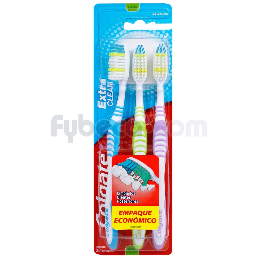 Cepillo Dental Colgate Extra Clean X 3 | Fybeca