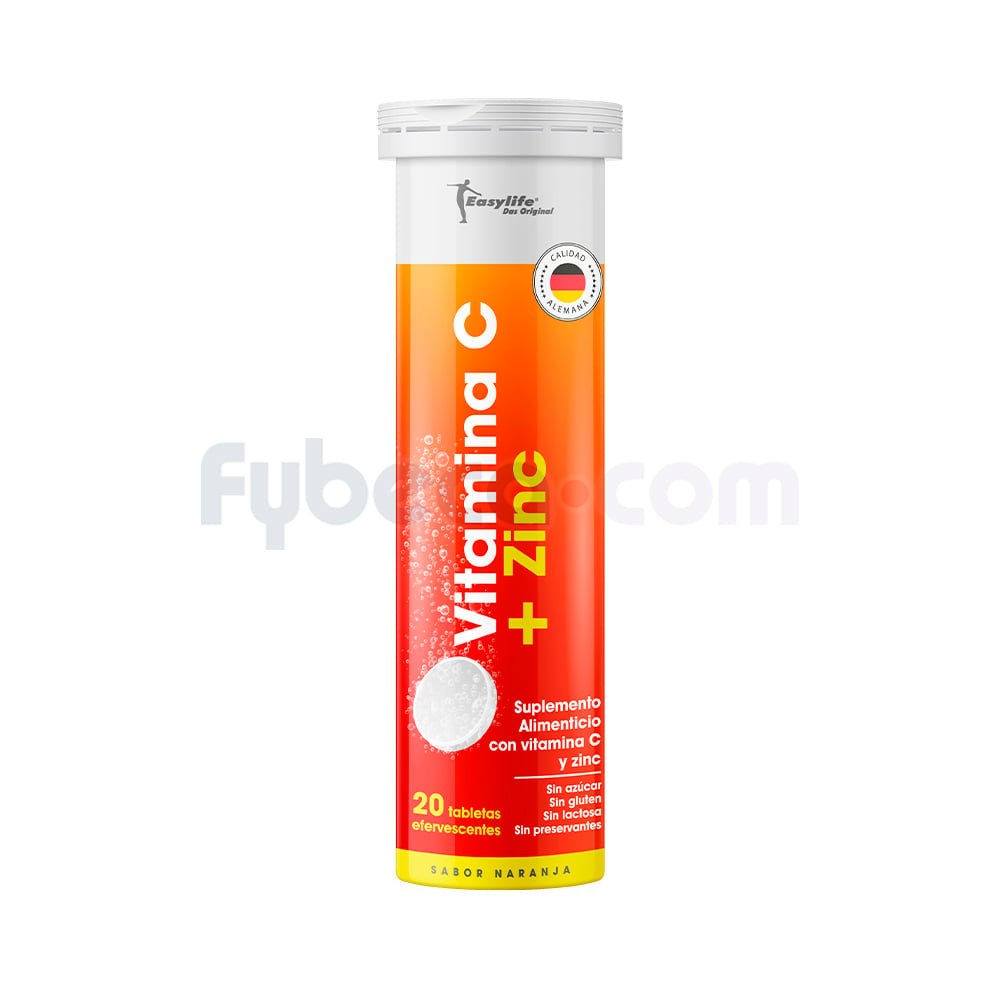 Elife Vitamina C Zinc Naranja Efervescente