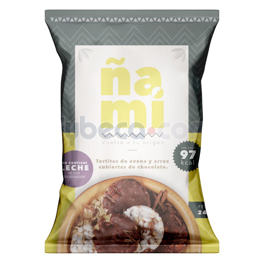 Tortitas Nami De Avena Y Arroz Cubiertas De Chocolate 24 G | Fybeca