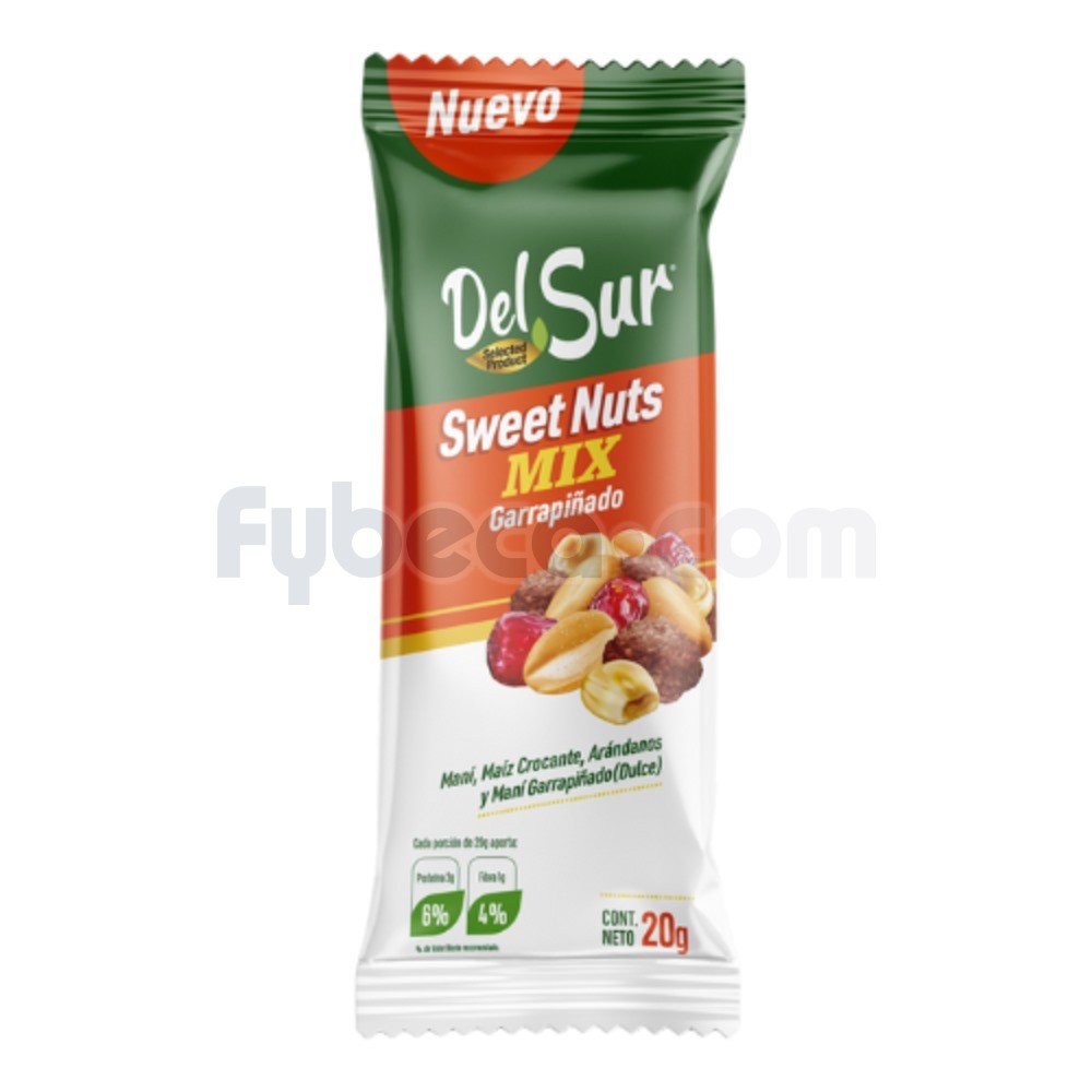 Snacks Frutos Secos Del Sur Sweet Nuts Mix Garrapiã‘Ado De 20 G - | Fybeca