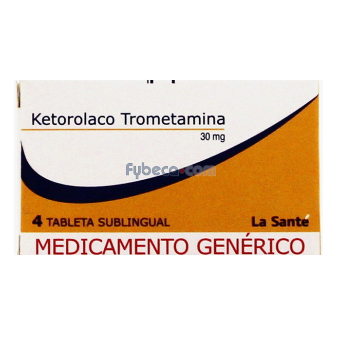 Ketorolaco (Sante) Tab. 30 Mg C/4 Suelta | Fybeca
