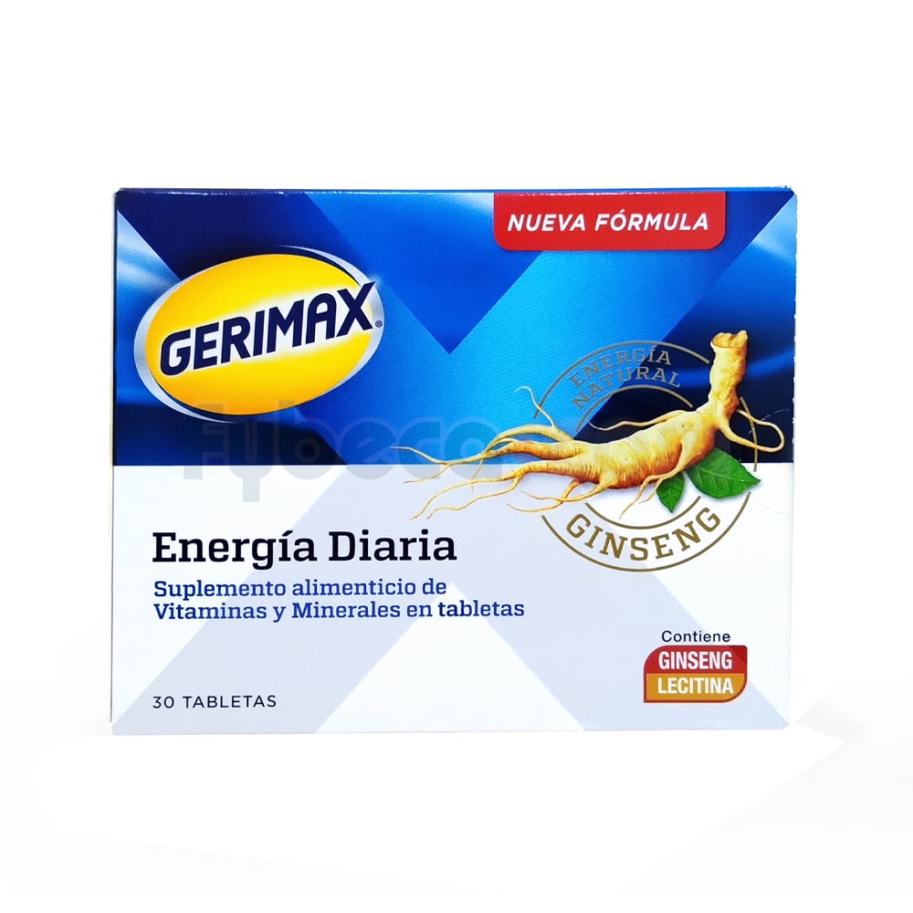 Gerimax Energia Diaria X 30 Tabs Caja | Fybeca