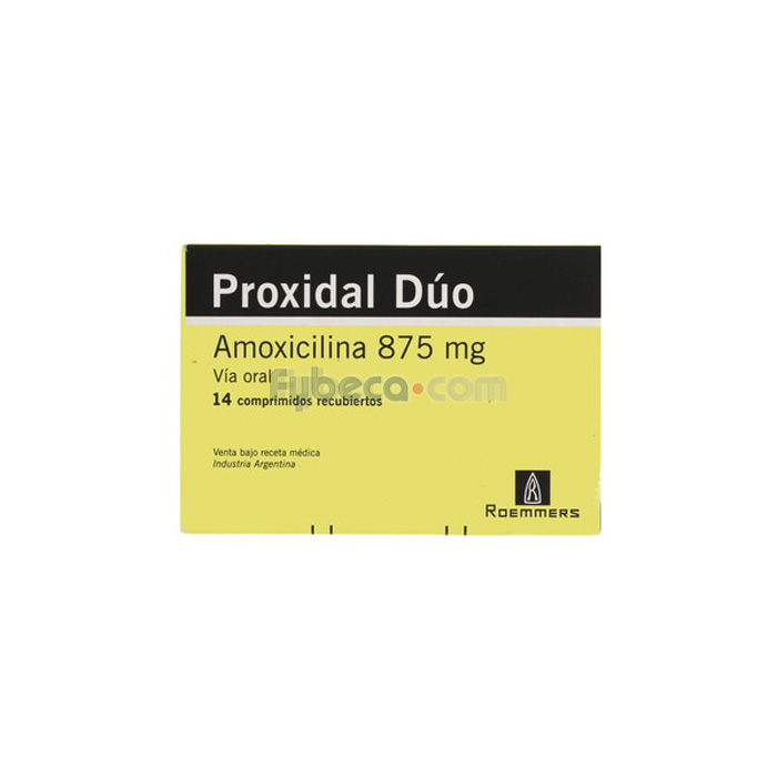 Proxidal Dúo 875 Mg Unidad | Fybeca