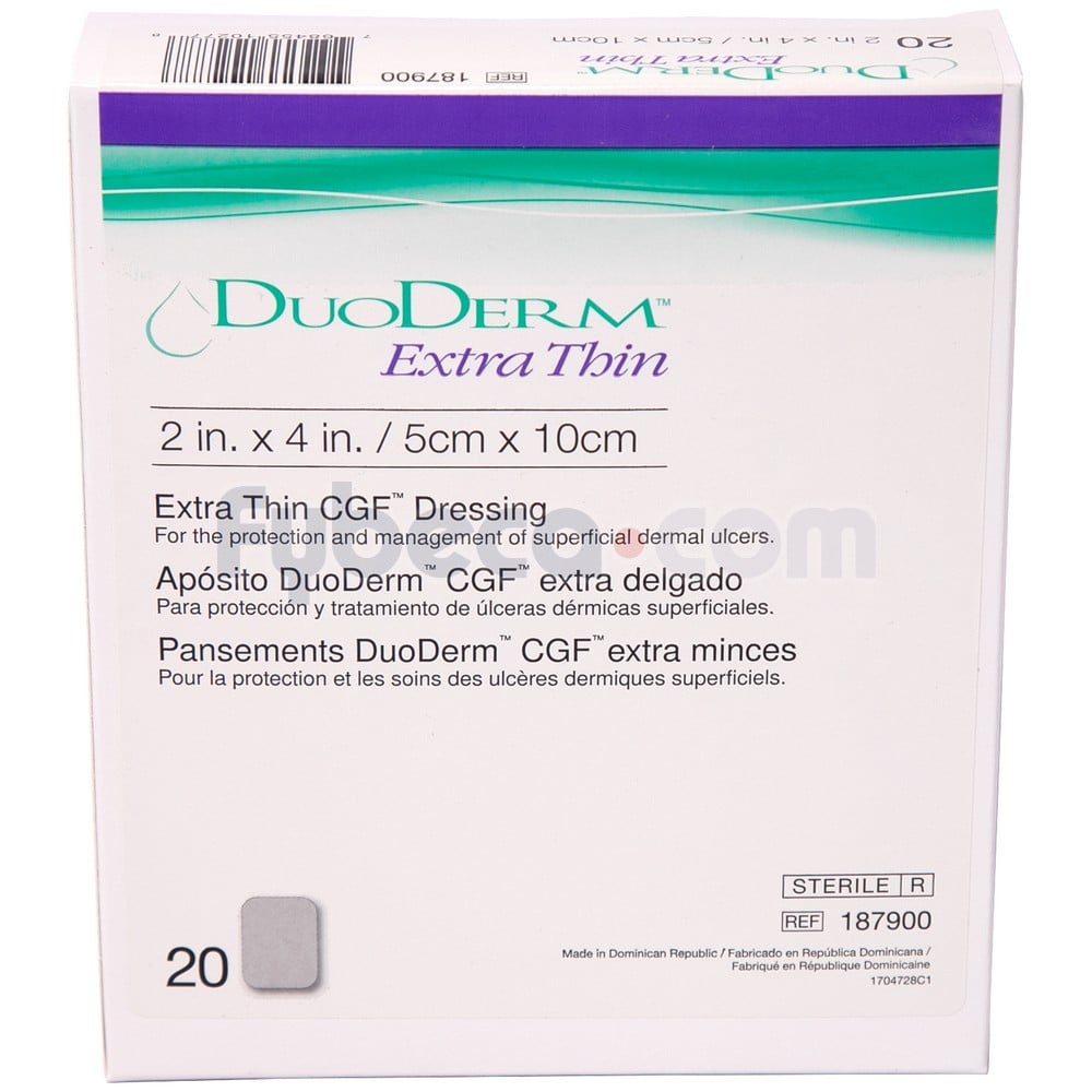 Duoderm Extra Fino Et Aposito 5Cmx10Cm C/20 Suelta | Fybeca