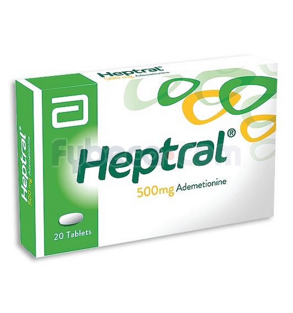 Heptral Tabs Gastroresistentes 500 Mg C/20 | Fybeca