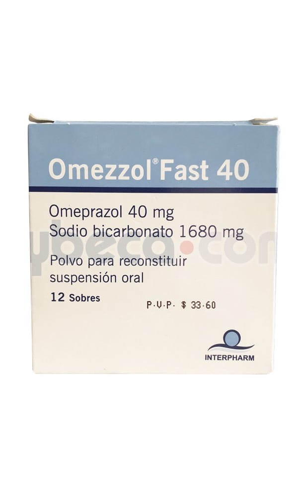 Omezzol Fast Sobres Polvo Para Susp Oral 40Mg C/12 | Fybeca
