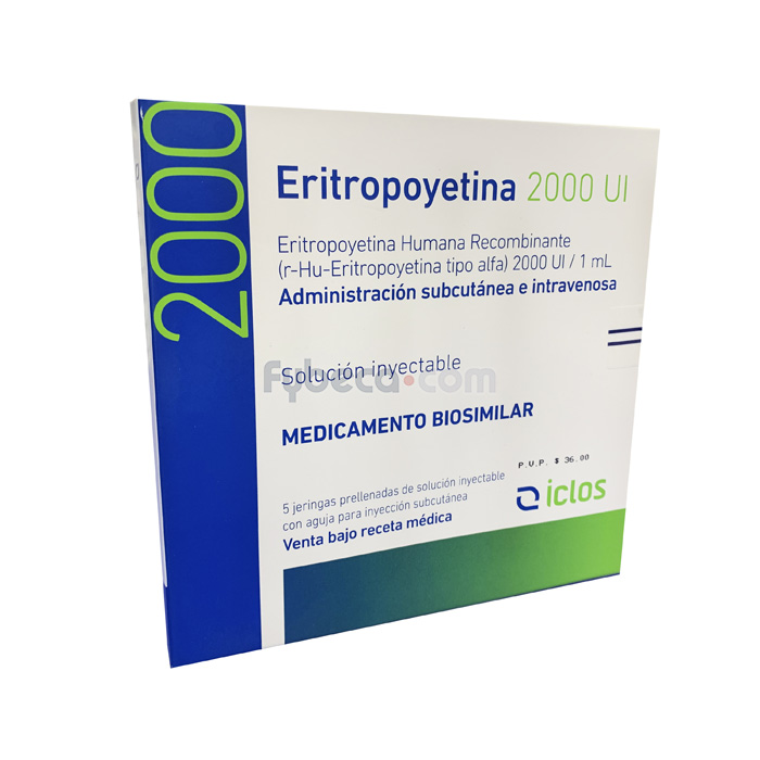 Eritropoyetina 2.000 Ui C/5 Suelta-Suelta | Fybeca