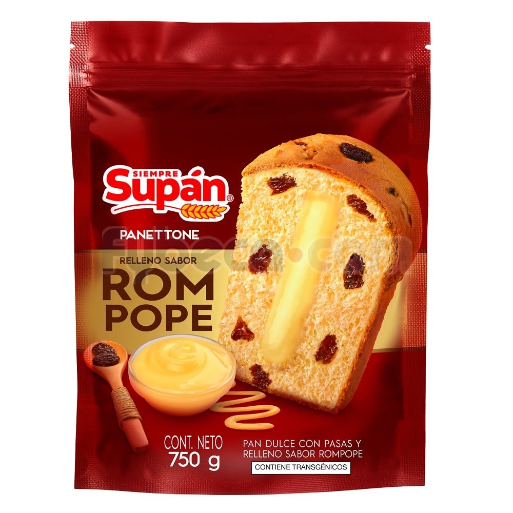 Pan Dulce Con Pasas Supan Rompope 750 G | Fybeca