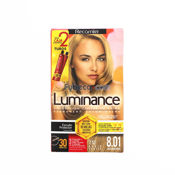 Tinte Luminance Recamier Rubio Cenizo Caja | Fybeca