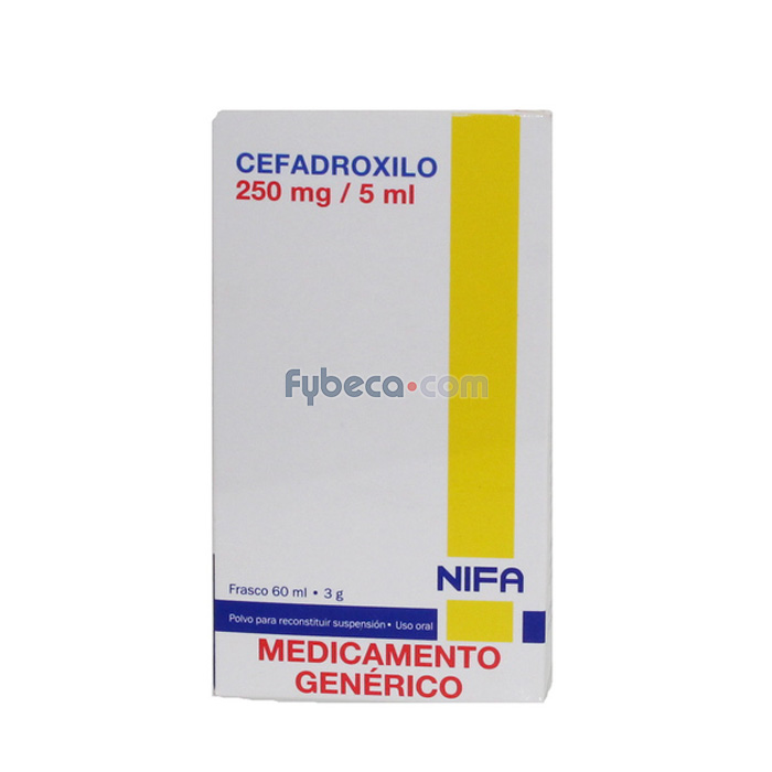 Cefadroxilo Suspensión 250 Mg / 5 Ml 60 Ml en Frasco | Fybeca