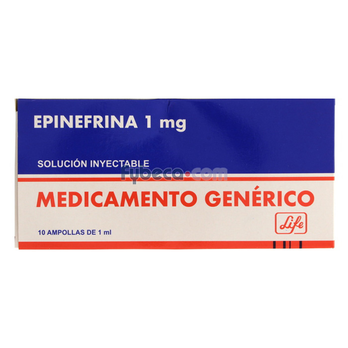 Epinefrina Amp. 1 Mg C/10 Suelta | Fybeca