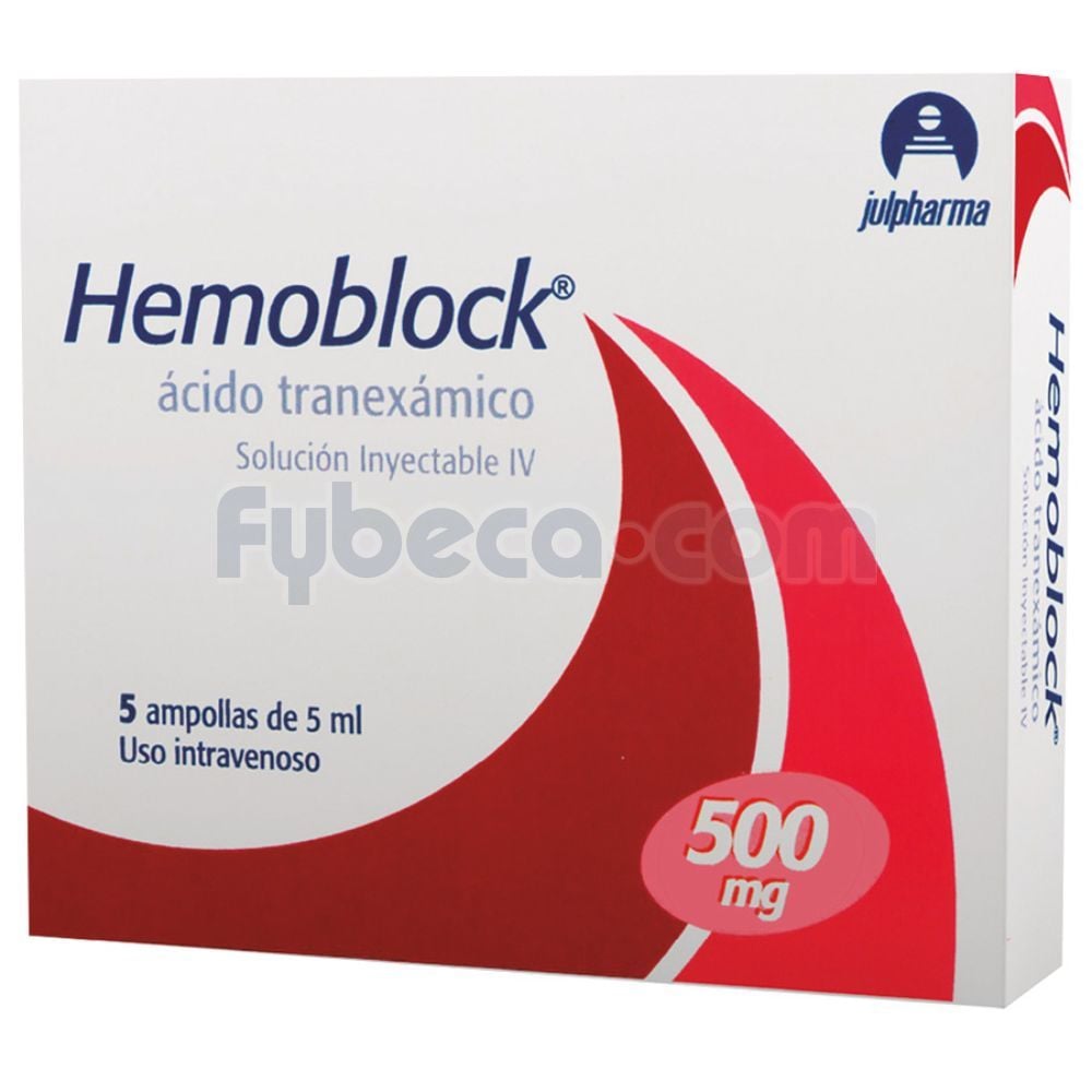 HEMOBLOCK SOL. INY 500 MG / 5 ML C/5-
