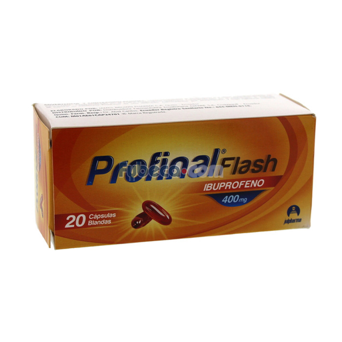 Profinal Flash Capsula Blanda 400Mg C/20 Suelta | Fybeca