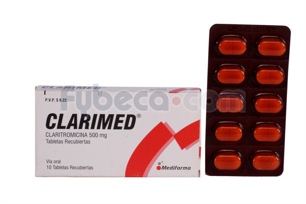 Clarimed Tabs. Recub. 500 Mg C/10 Suelta | Fybeca