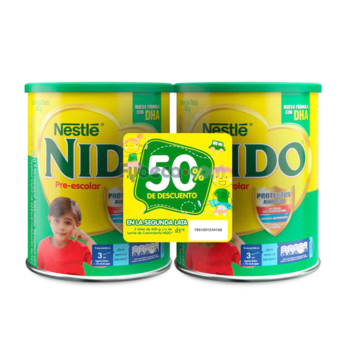 Leche Nido 3+ Pbio 3 Dha 400 G Paquete | Fybeca