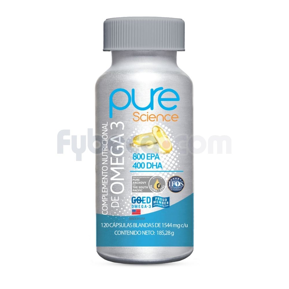 Omega 3 800 Epa 400 Dha 120 Cápsulas Frasco Unidad | Fybeca