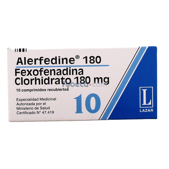 Alerfedine Comprimidos 180Mg C/10 Suelta | Fybeca