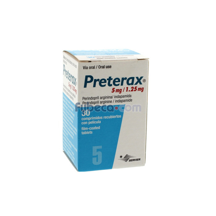 Preterax Comp.5Mg./1.25Mg Caja X 30 | Fybeca