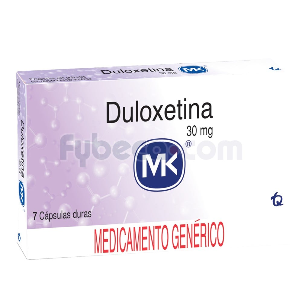 Duloxetina (Mk) Tabs. 30Mg C/7 | Fybeca