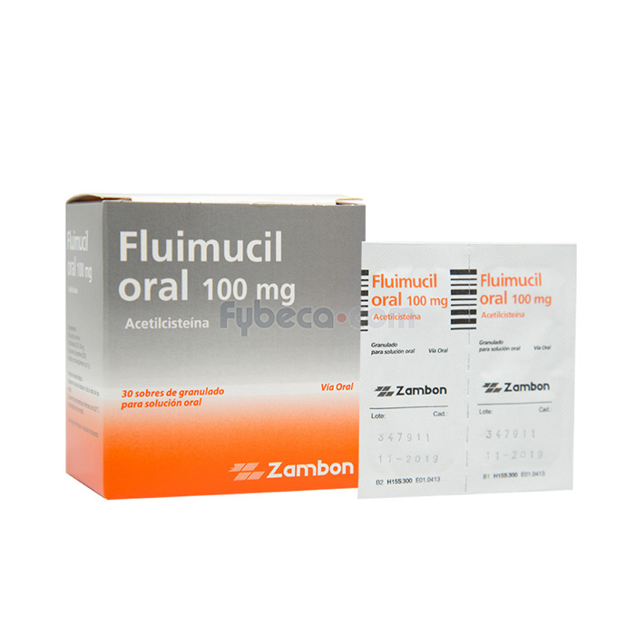 Fluimucil 100 Mg Sobre Unidad | Fybeca