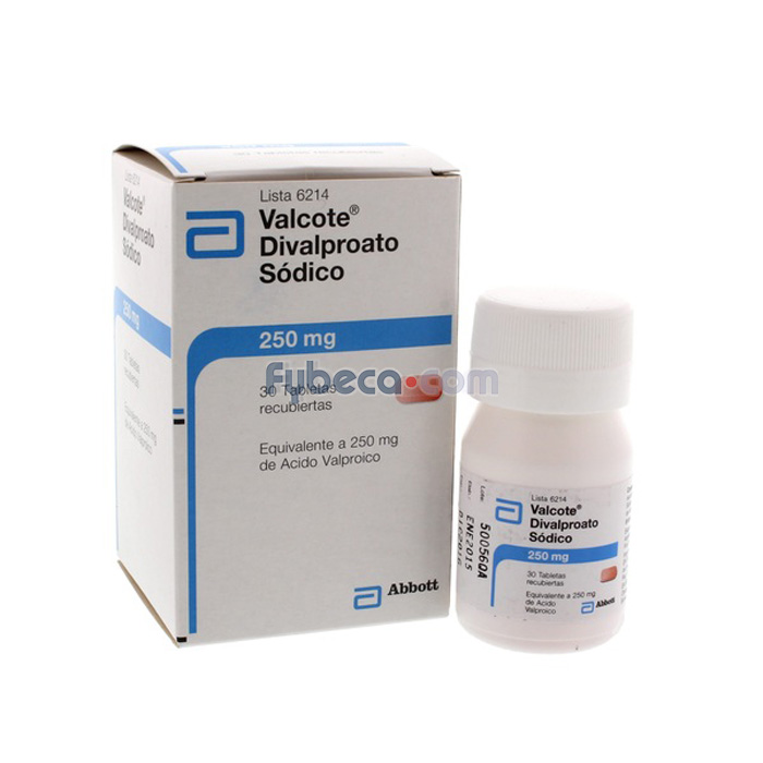 Valcote Tabs. 250 Mg. C/30 Suelta | Fybeca