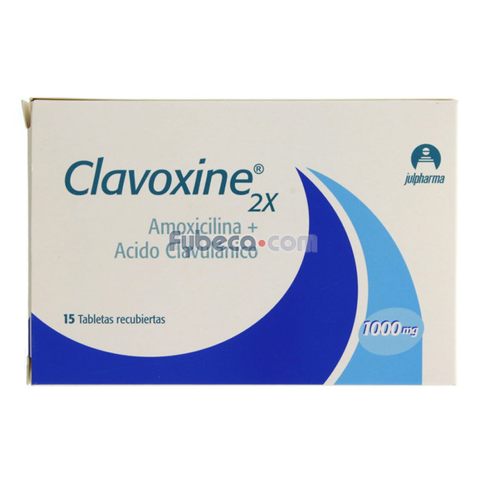 Clavoxine 2 X Dia Tabs. 875/125 Mg. C/15 Suelta | Fybeca