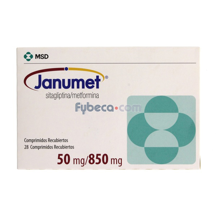 Janumet Msd 50 Mg 850 Mg Comprimido Unidad Fybeca