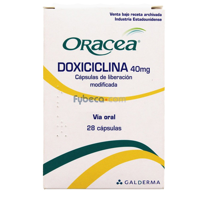 Oracea Capsulas 40Mg C/28 Suelta | Fybeca