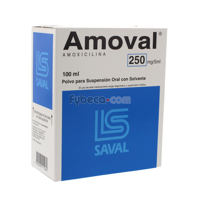 Amoval Suspensión 250 Mg /5 Ml 100 Ml Frasco | Fybeca