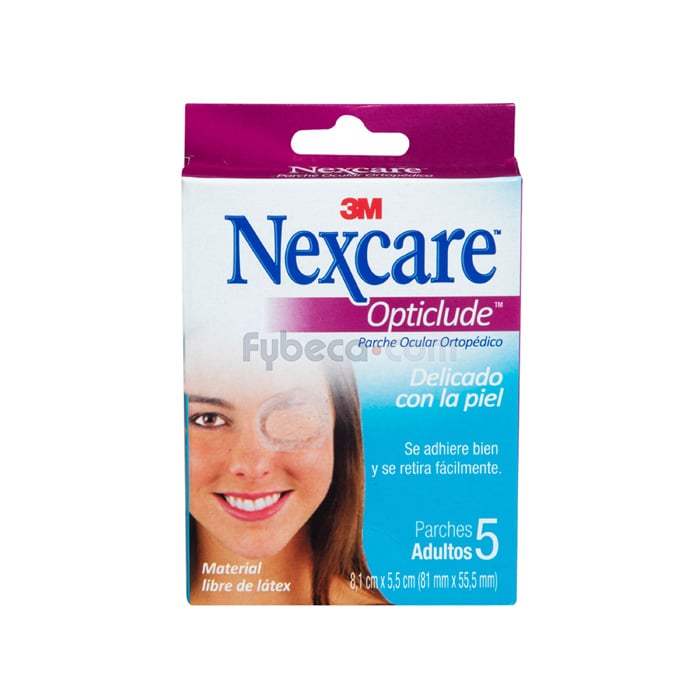 Parche Ocular Opticlude Adultos 8.1x5.5 Cm Piel Caja | Fybeca