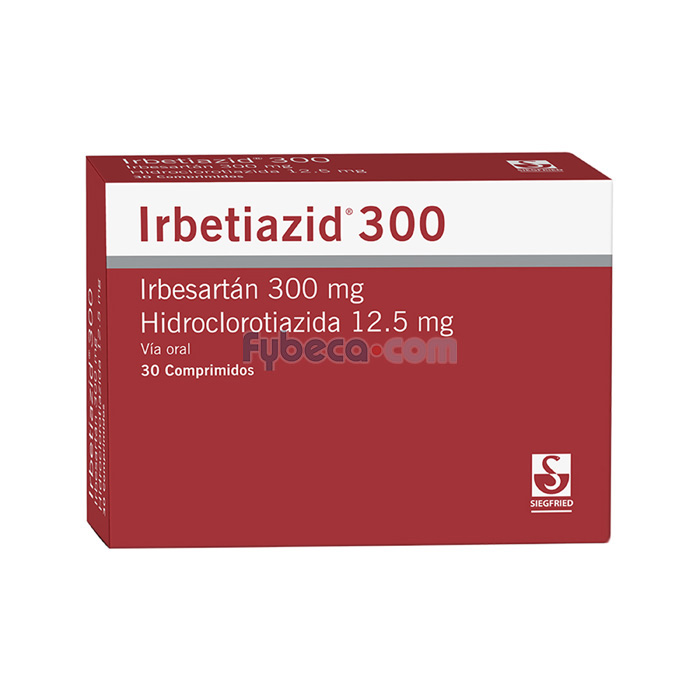 Irbetiazid Comprimidos 300Mg / 12.5Mg C/30 Suelta | Fybeca