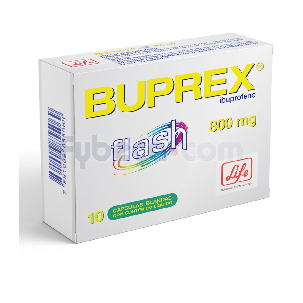 Buprex Flash Capsulas Blandas 800 Mg C/10 Suelta | Fybeca