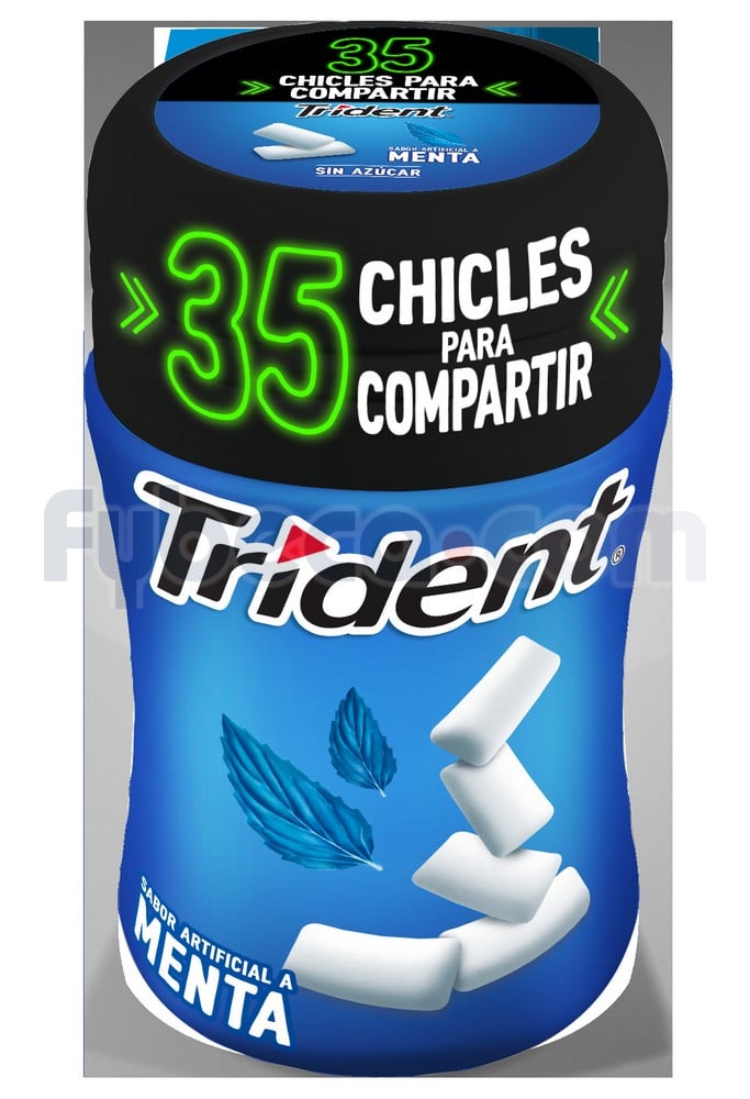 Chicle Trident Botella Menta 49Gr | Fybeca