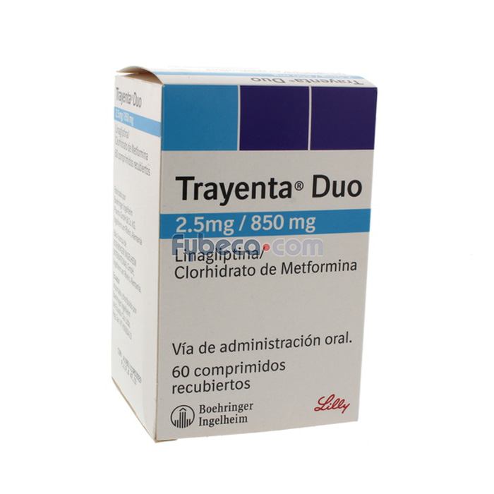 Trayenta Duo Comp. 2.5/850 Mg C/60 Suelta | Fybeca