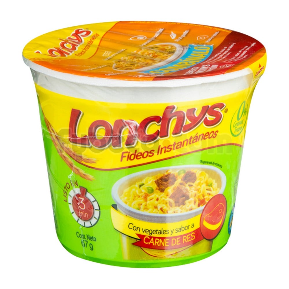 Fideo Y Pasta Lonchys Carne De Res 67 G | Fybeca