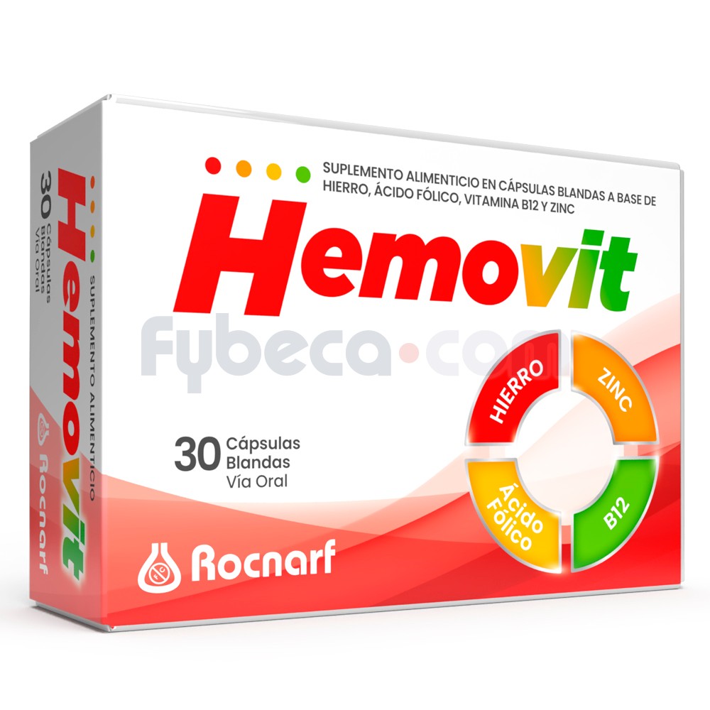 Hemovit Caps. Blandas C/30 unidad | Fybeca