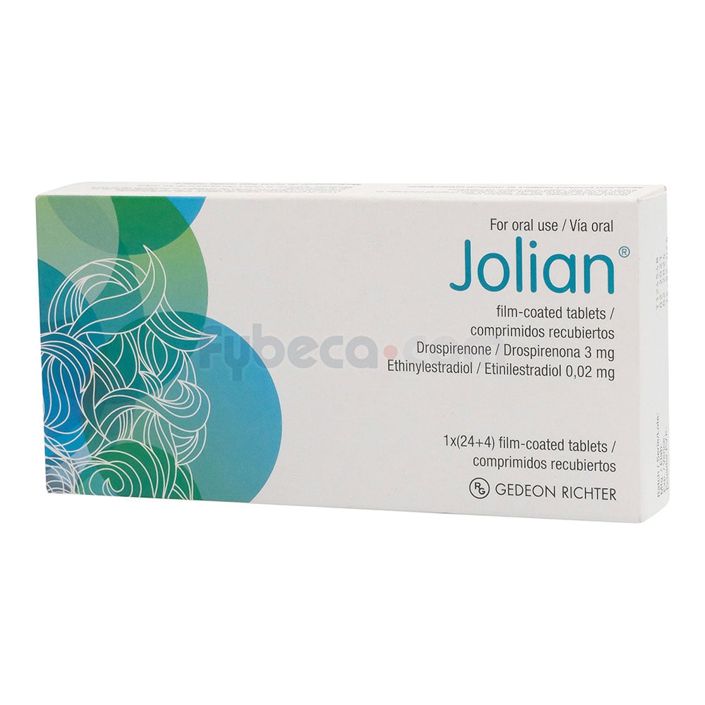 Jolian Comprimidos Recubiertos 24+4 C/28 | Fybeca
