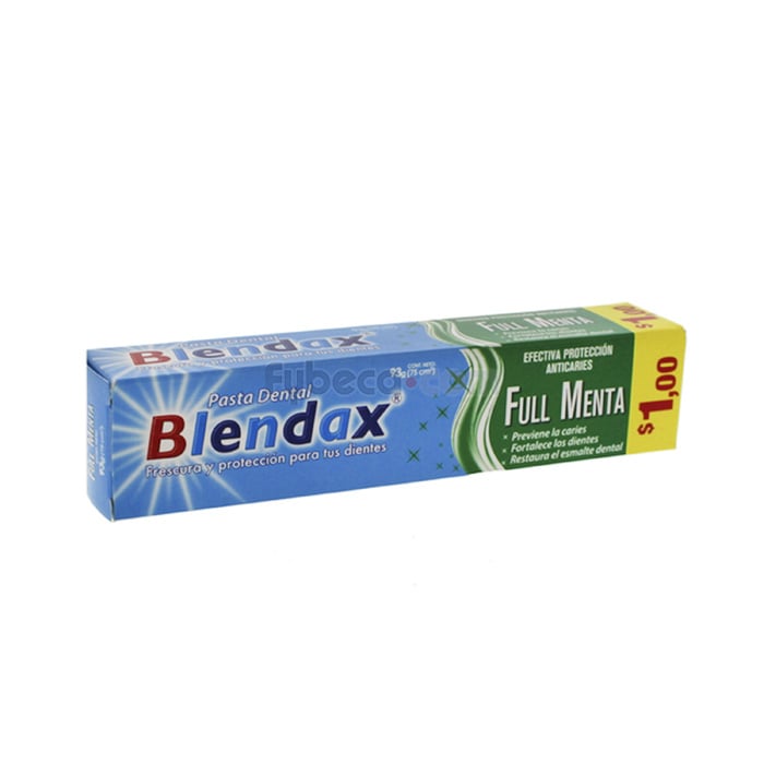 Pasta Dental Blendax Full Menta 93 G Tubo | Fybeca