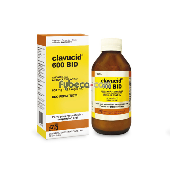 Clavucid Susp Oral 600Mg F/5Ml | Fybeca