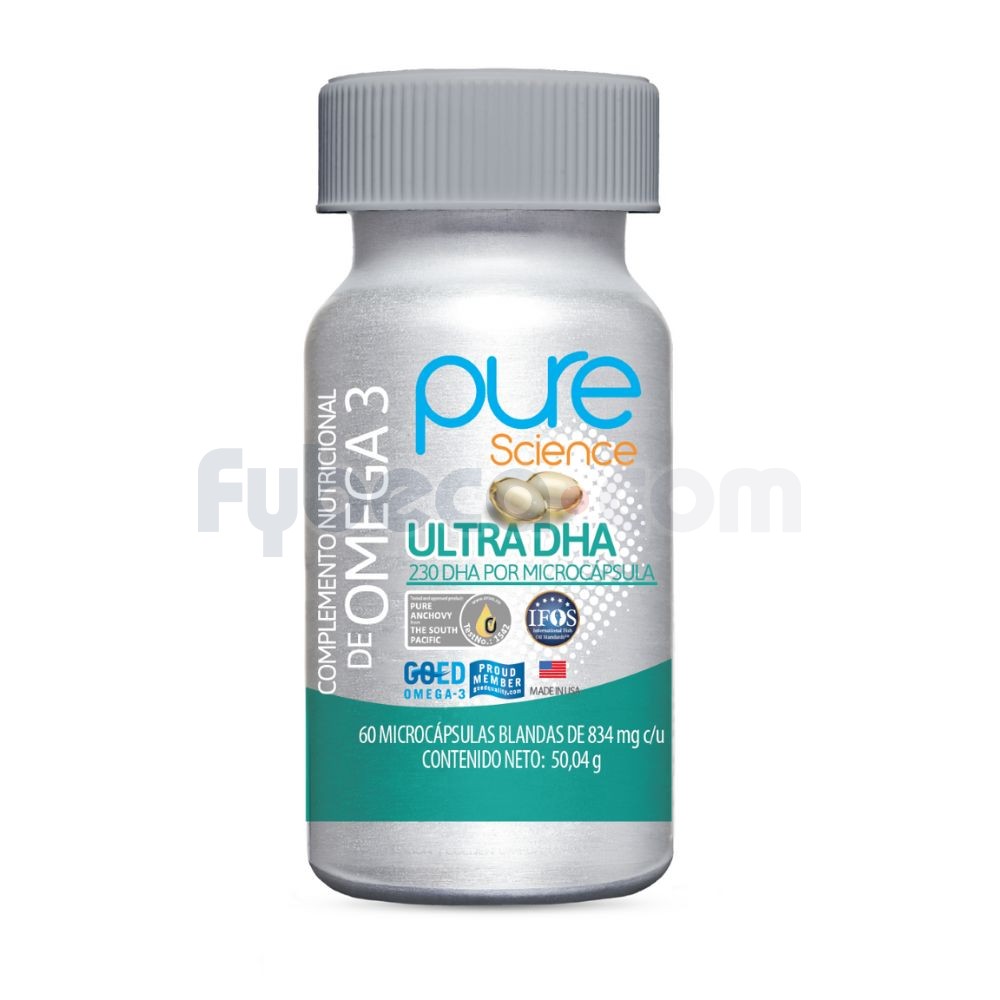 Purescience Omega 3 Ultra Dha 60 Cap | Fybeca