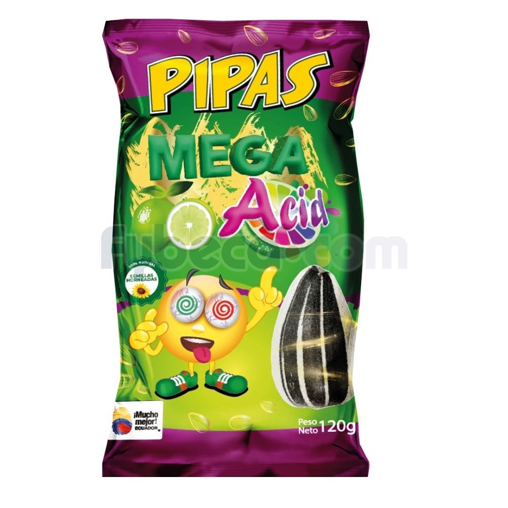 Semillas De Girasol Pipas Mega Acid 120 Gr | Fybeca