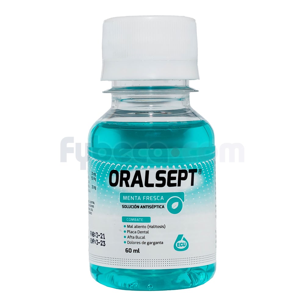 Oralsept Menta Fresca Antiseptica X60Ml | Fybeca
