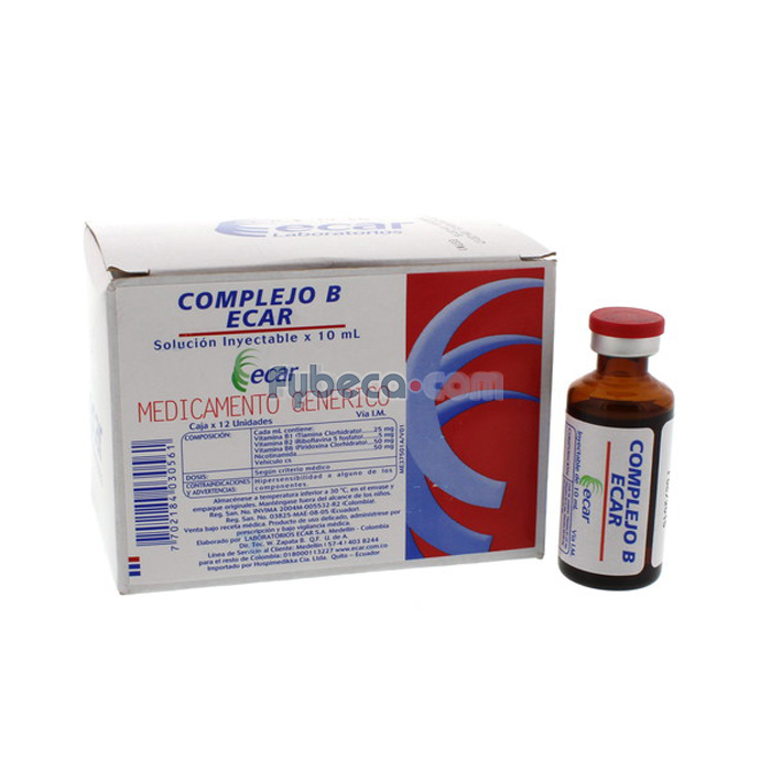 Complejo B (Ecar) Amp. 10 Ml. C/12 Suelta | Fybeca